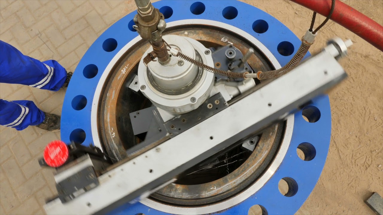 Flange Facing Operation - YouTube