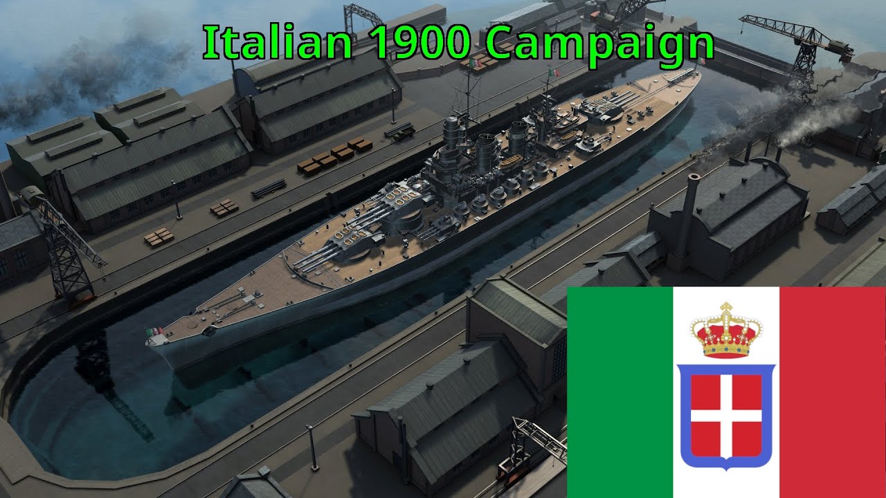 New Campaign: Italy 1900s Ultimate Admiral Dreadnoughts - YouTube