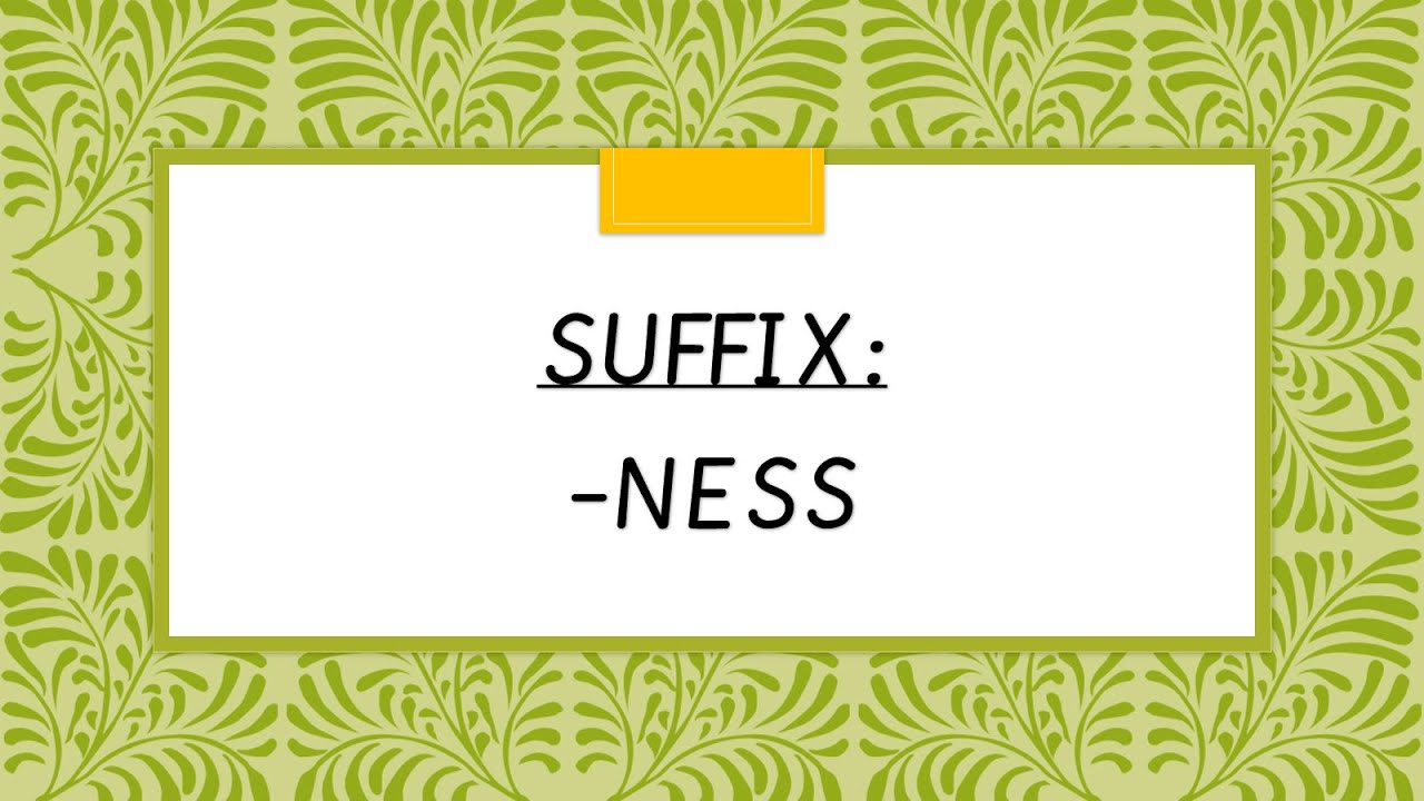 Year 2 Spellings - -ness suffix - YouTube