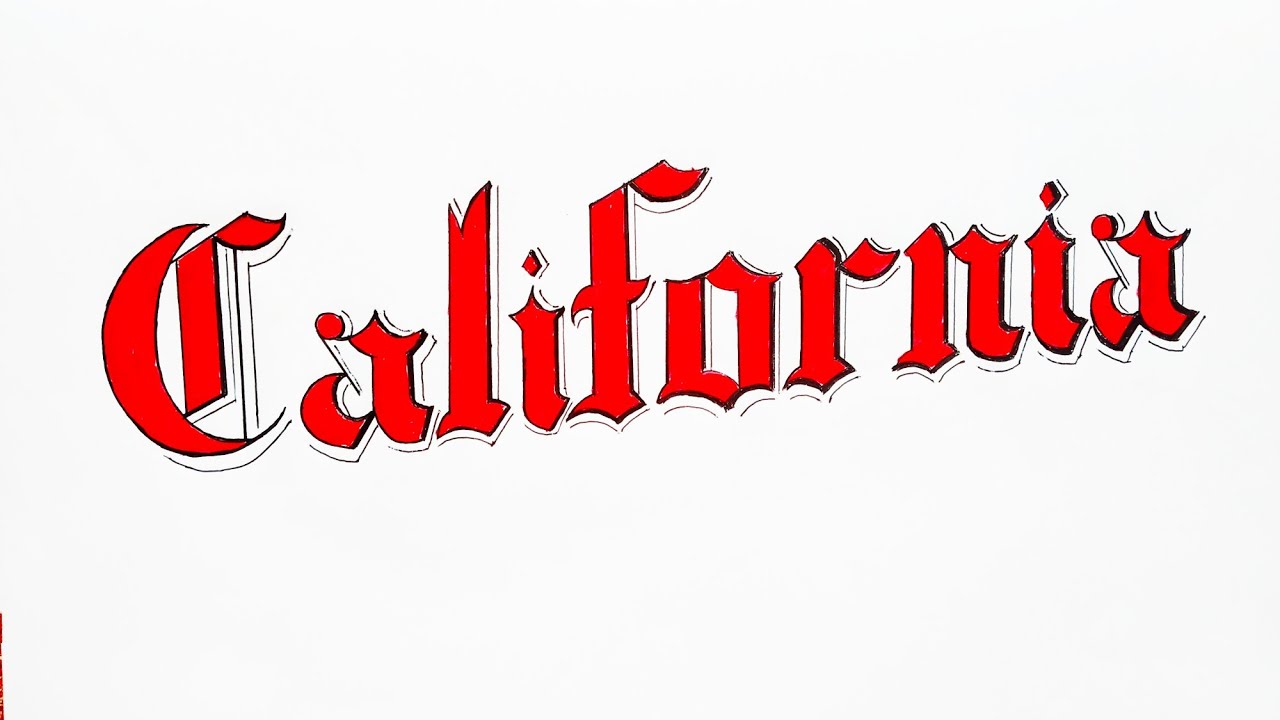 How to write "California" in old English font - YouTube