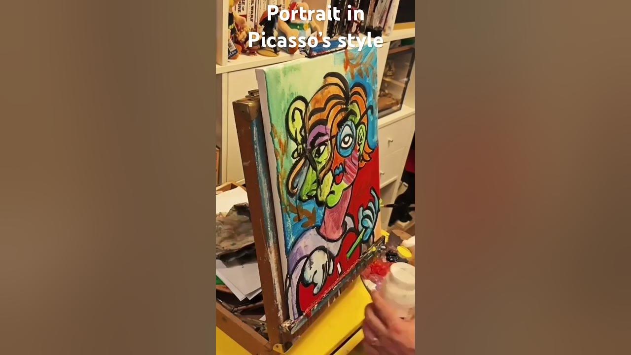 Full video here: #art #painting Paint like #Picasso in 7 easy steps!https://youtu.be/mMdR11MKYNs ...