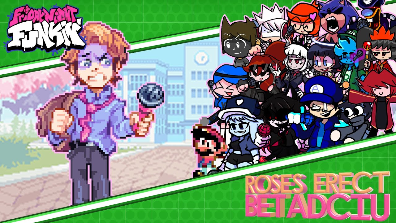 ROSES ERECT But Every Turn Different Character Sings 😼🎶 (FNF: OFFICIAL ...