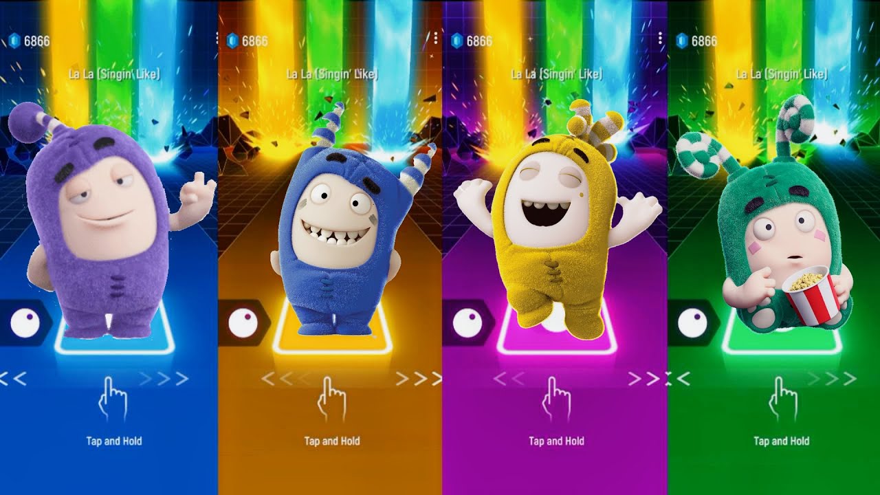 Oddbods Jeff🆚Oddbods Pogo🆚Oddbods Bubbles🆚Oddbods Zee - Tiles Hop EDM ...