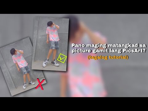 how to tall on pictures using PicsArt only (tagalog tutorial) - YouTube