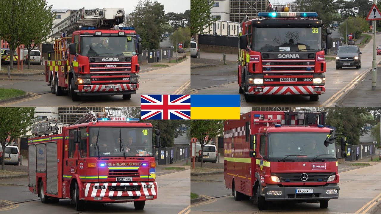 [FIRE AID CONVOY TO UKRAINE] - 30 Fire Vehicles leave Ashford Fire ...