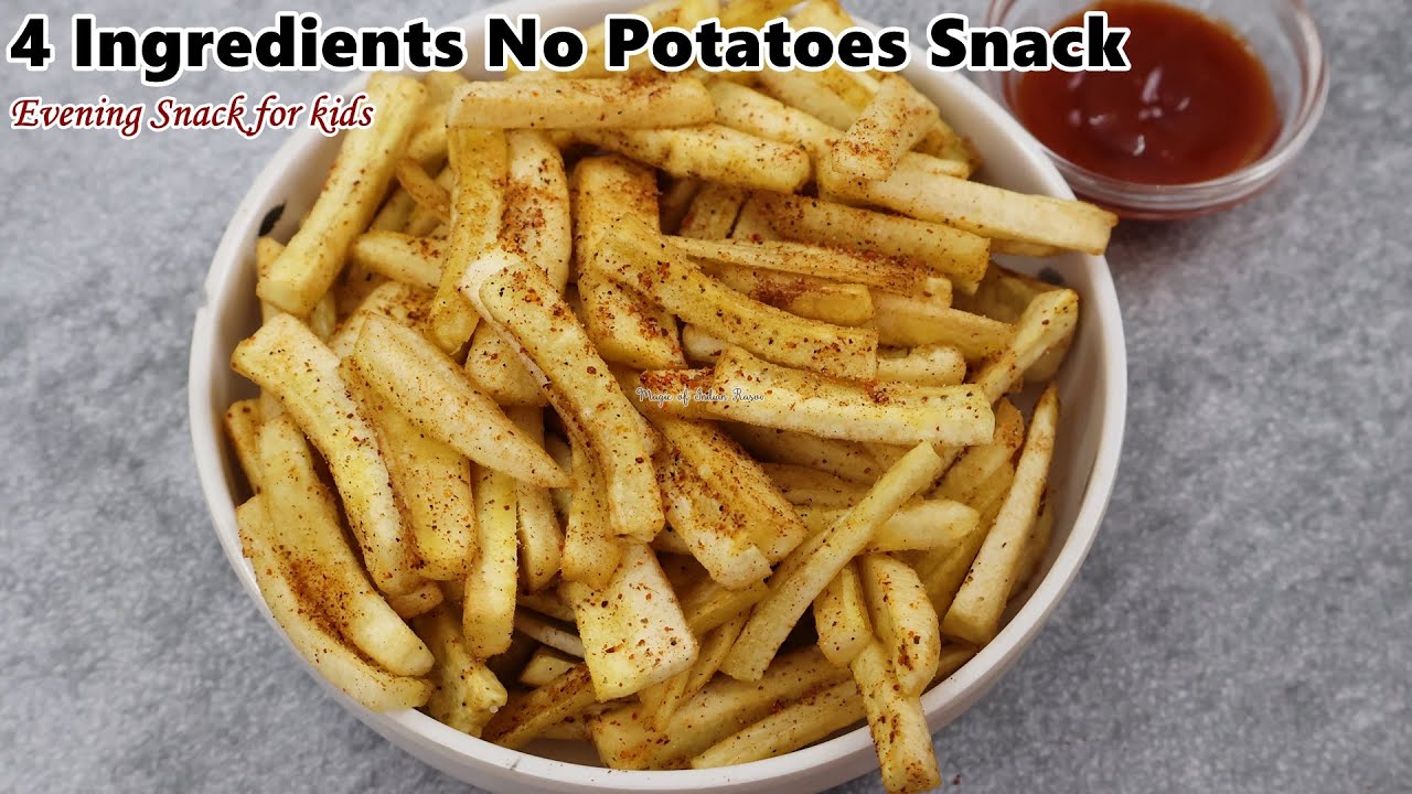 4 Ingredients Easy Snack for Kids-French Fries without Potatoes-Healthy ...