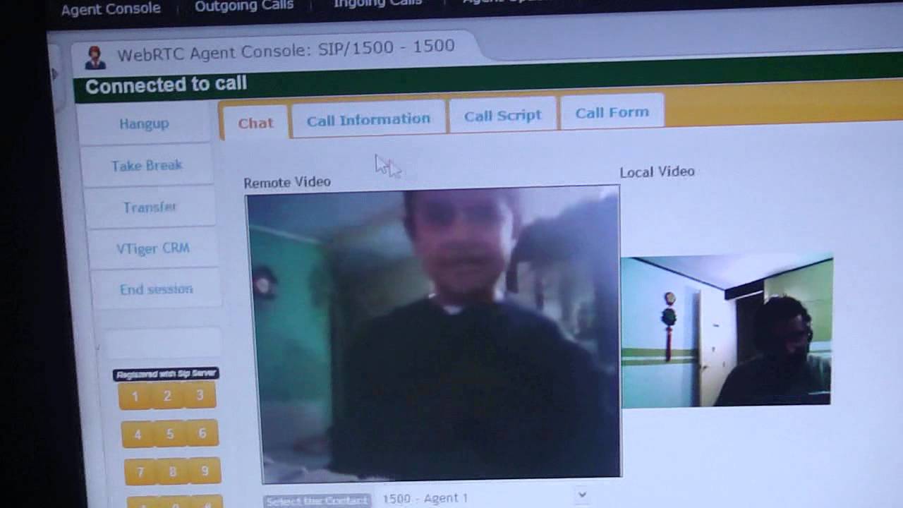 Pruebas beta de Video con Elastix CallCenter y WebRTC Agent Console - YouTube