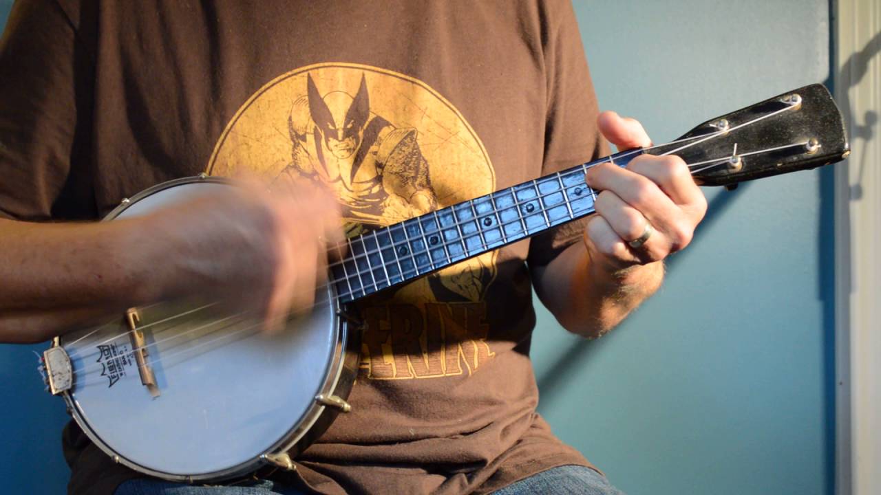 Black banjo new remo skin - YouTube