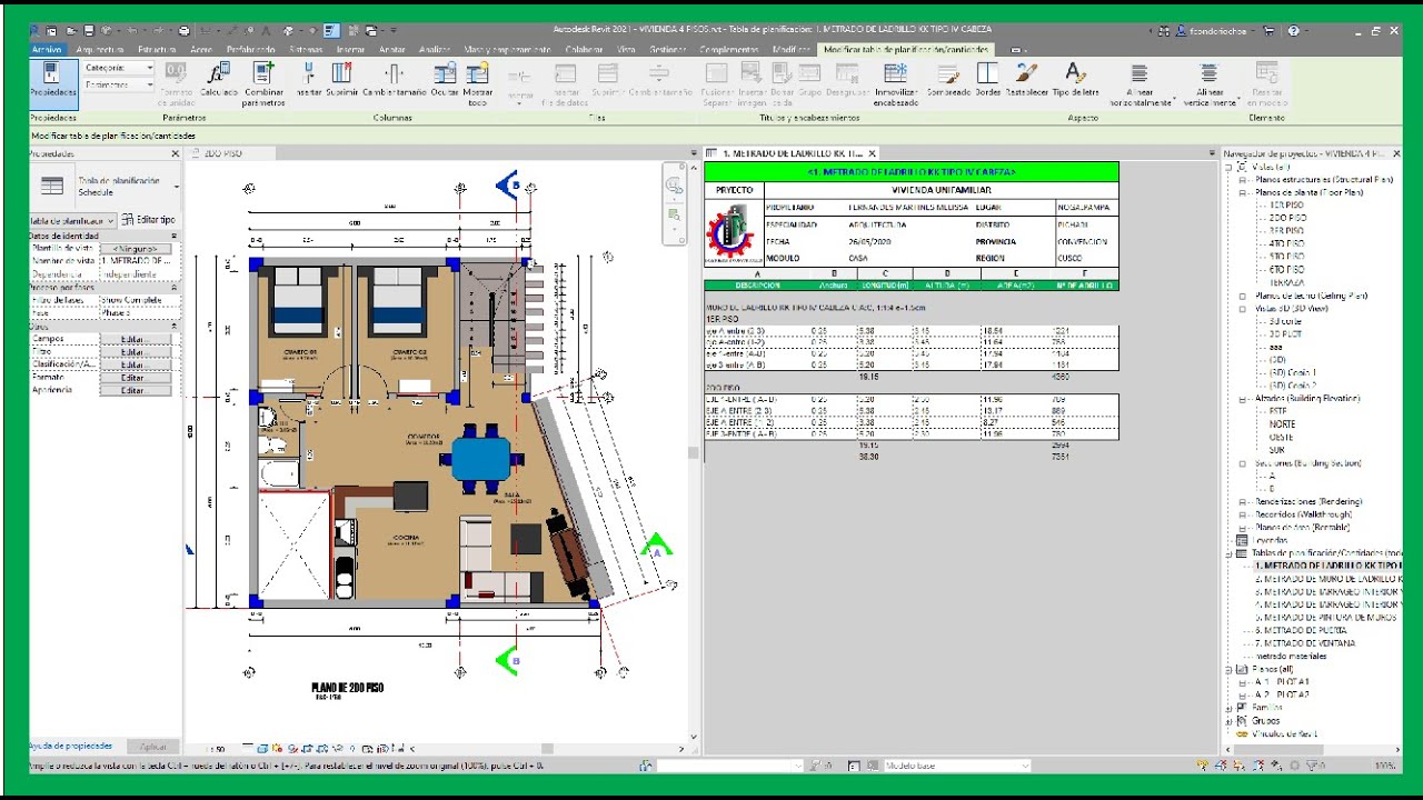 Como Hacer Ejes Y Muros Por Filtro En La Tabla De Cuantificacion Revit 2021 Arquitectura Youtube 7936