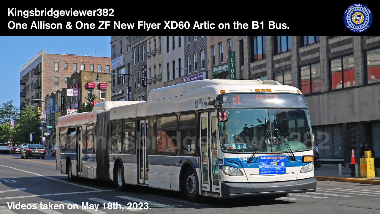 MTA New York City Bus: One Allison & One ZF New Flyer XD60 Articulated ...