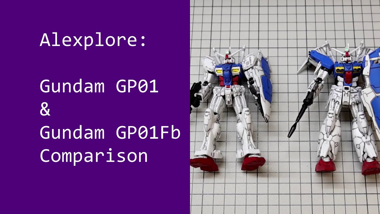 Gundam GP01 & Gundam GP01Fb Comparison : Sizes may vary depending on ...