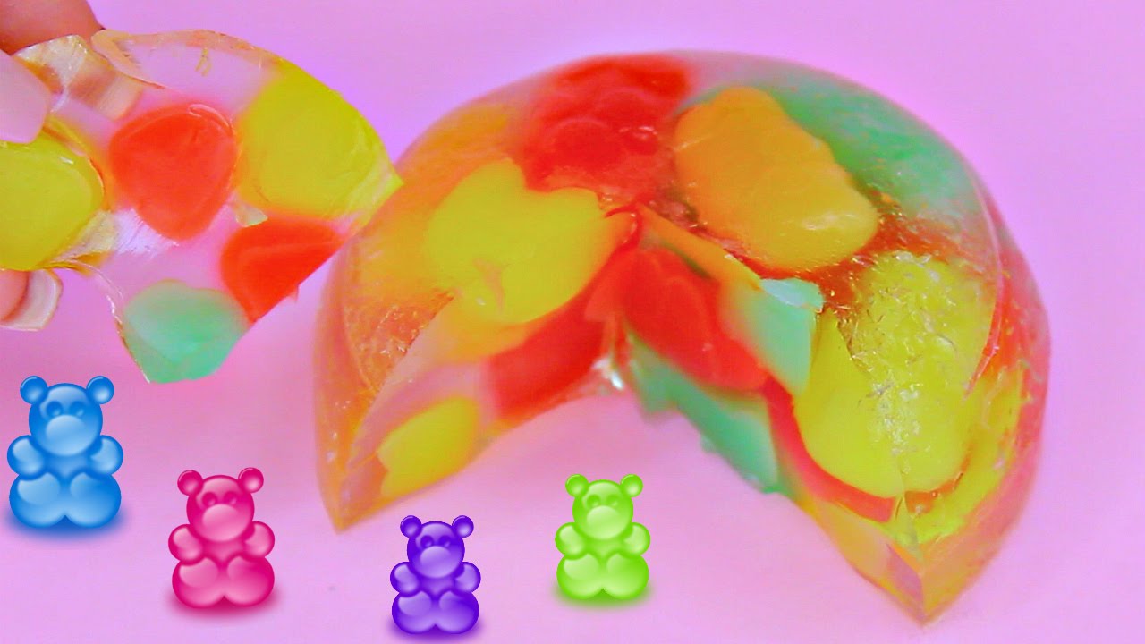 Gummy Bear Clear Jelly Cake - YouTube