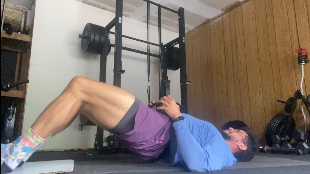 Weighted Glute Bridge on Slider - YouTube