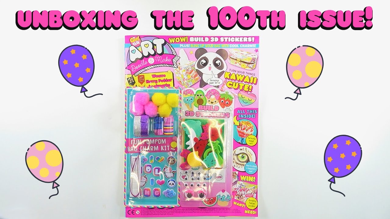 🎨Unboxing 100th issue of Girl Talk Art! | Girl Talk 🎈 - YouTube
