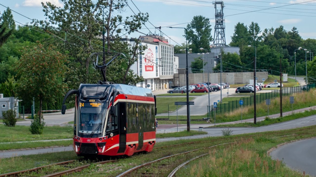 Moderus Beta MF11AC BD #1019 - Tramwaje Śląskie (Przejazd, T24) - YouTube
