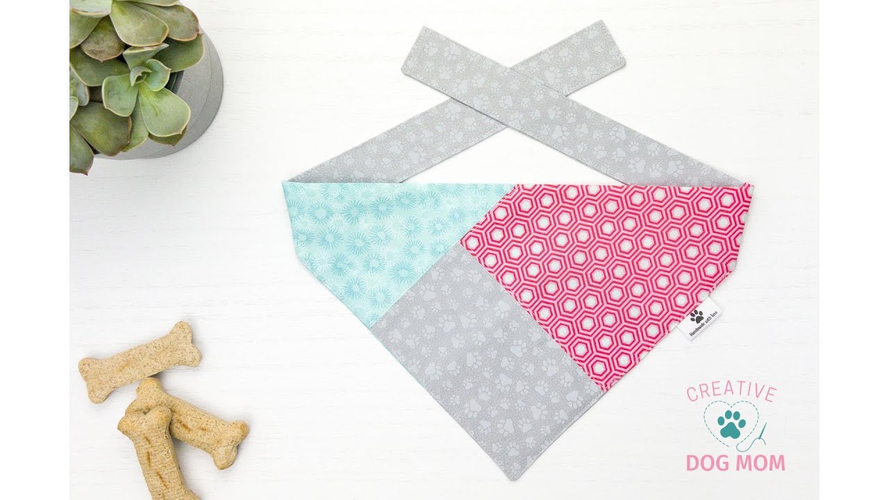 How to sew a dog bandana tutorial using the Modern Dog Bandana Sewing ...