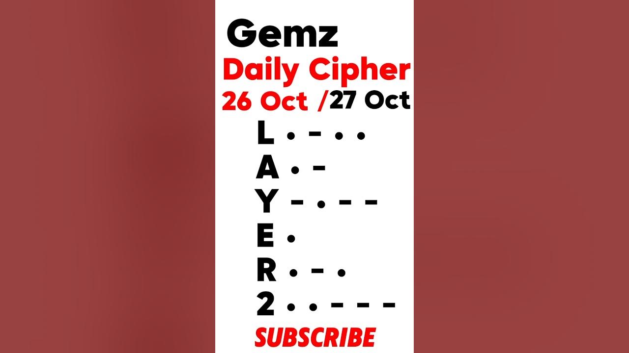 Gemz Daily Cipher Morse Code 26 Oct 27 October 2024 | Unlock Today’s Code & Rewards! # ...