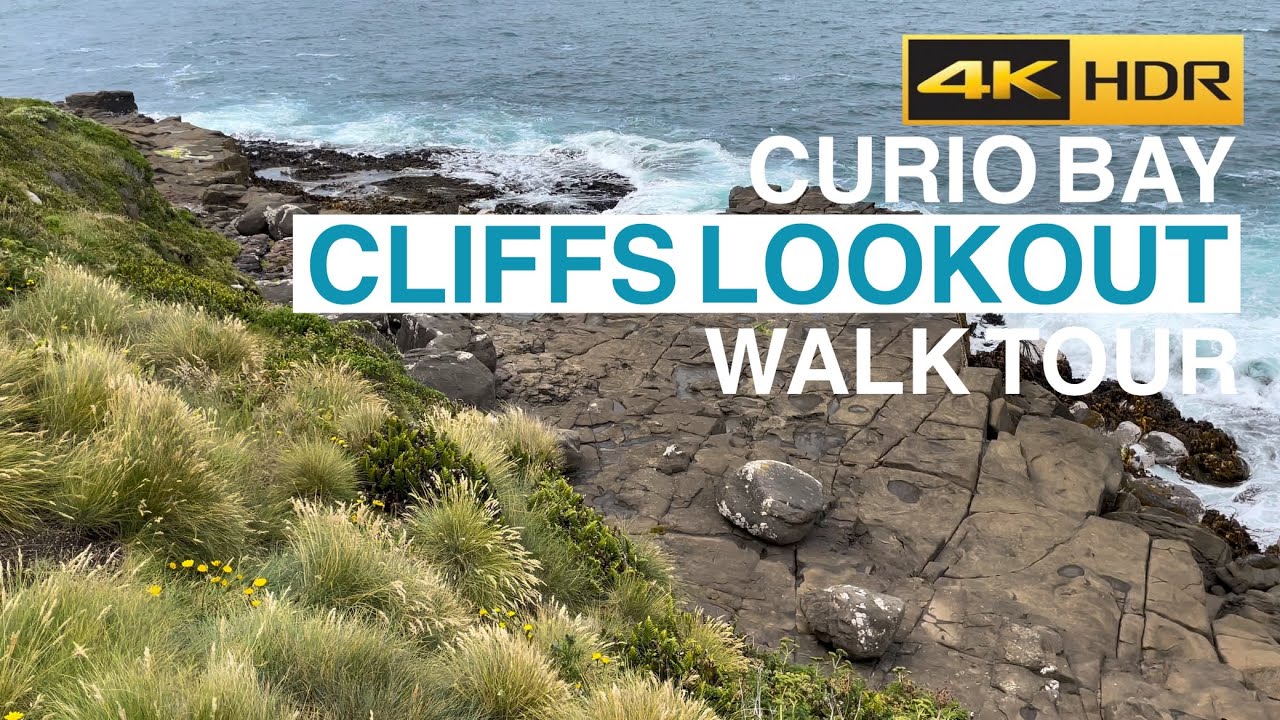 Curio Bay Cliffs Lookout Walking Tour New Zealand 4K - YouTube