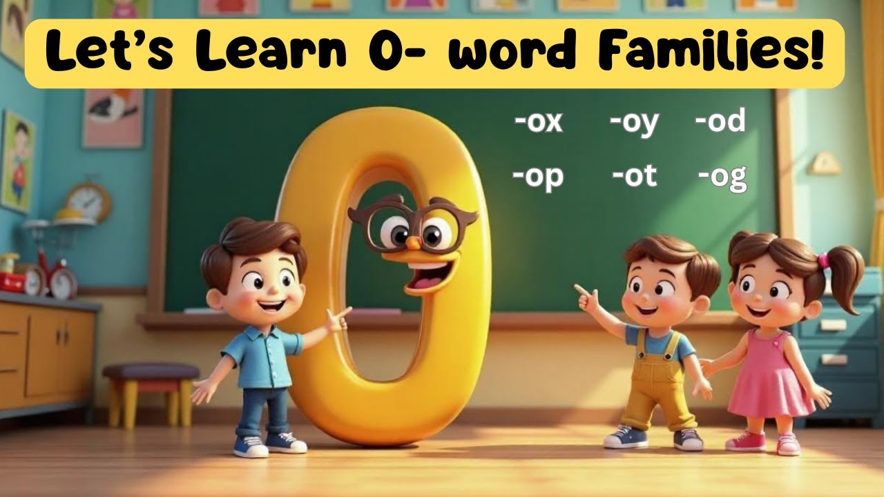 Learn O-Family Word Families! | OT, OX, OY, OP, OG, OD Words for Kids ...