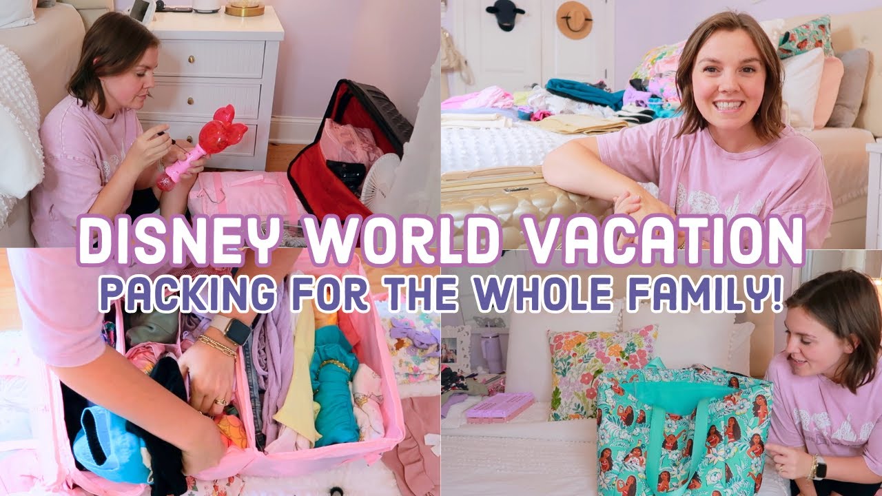 NEW Disney World Pack With Me | Disney Family Vacation - YouTube