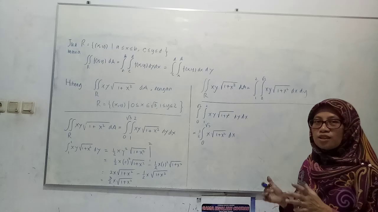 Contoh soal 2 #integral lipat dua atas persegi panjang - integral ...