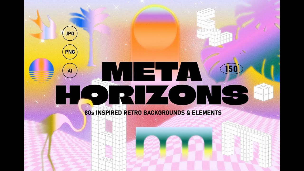 Meta Horizons Vector Elements Stock Graphics Download - YouTube