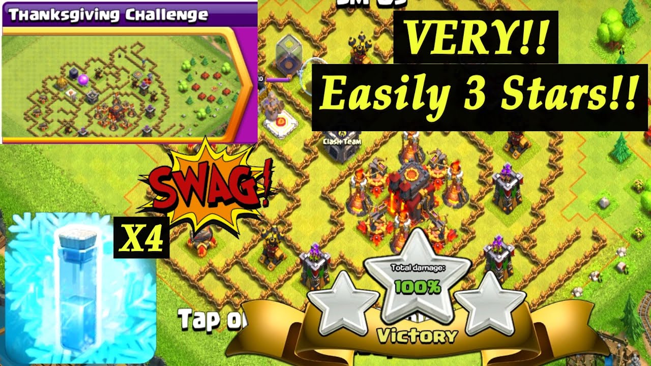 Coc thanksgiving challenge | Way to 3 stars the thanksgiving challenge ...