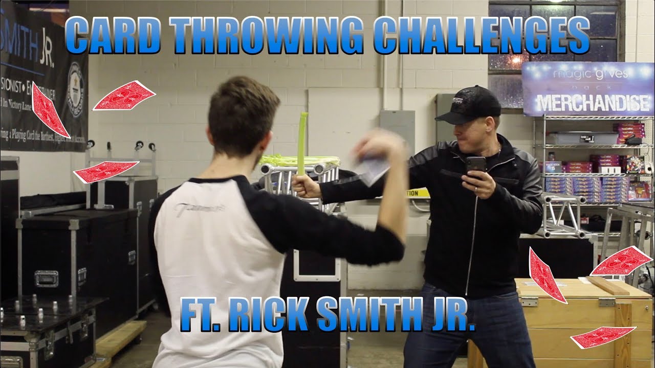 Card Throwing Challenges With Rick Smith Jr - YouTube