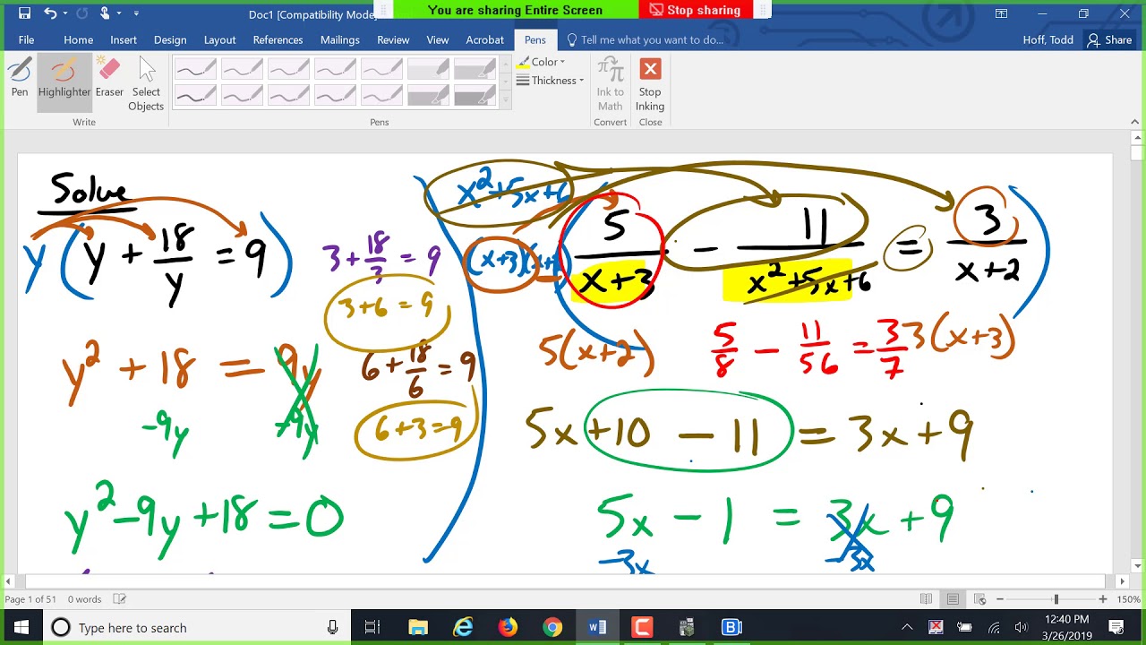 27 Complex Rational Expressions - YouTube