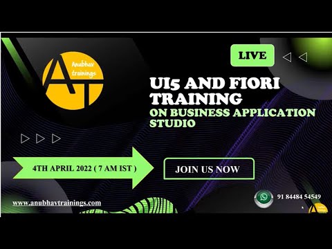 SAP Fiori training on BAS April 22 | SAP UI5 Business Application ...
