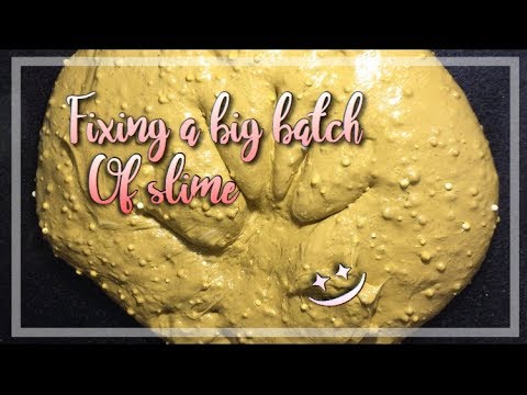 Fixing a big batch of slime! How to make your slime bigger! - YouTube