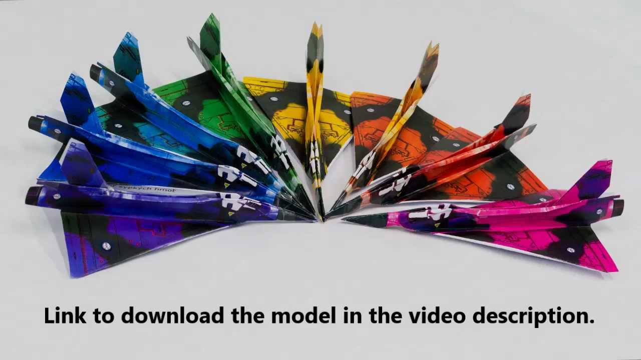 Origami paper Airplane Mirage 2000 - YouTube
