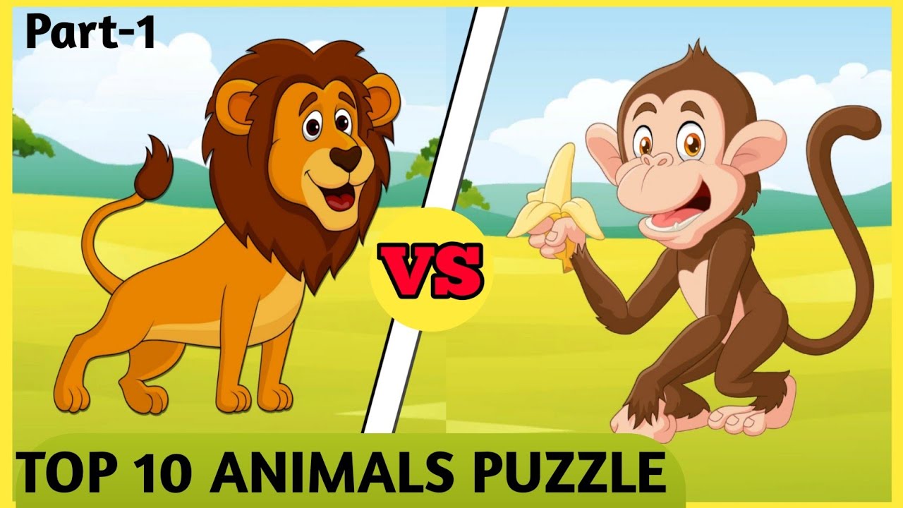 10 Animals Puzzles for kids - YouTube