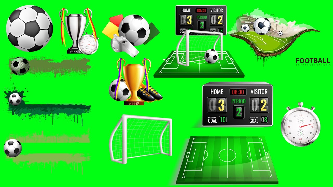 Football Green Screen Vector| football World cup graphic #viral # ...