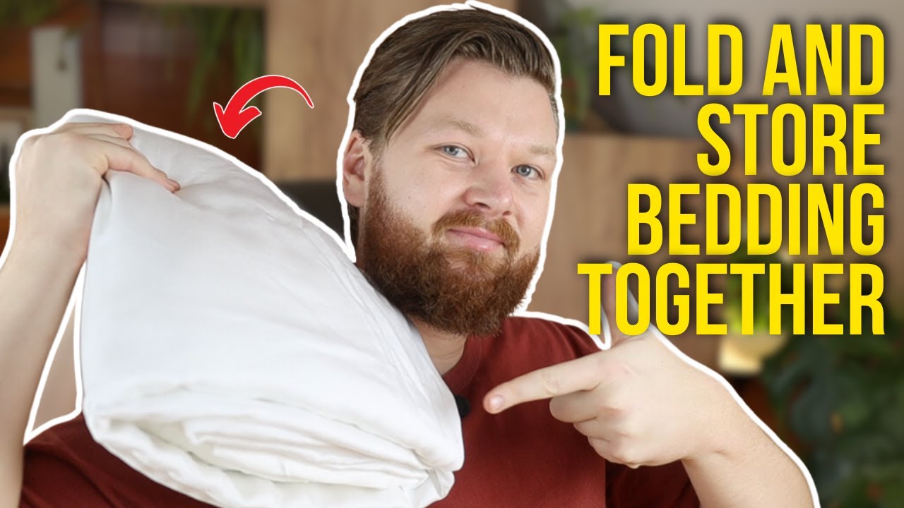 How to Fold Bedding Together (to Save Space) - YouTube