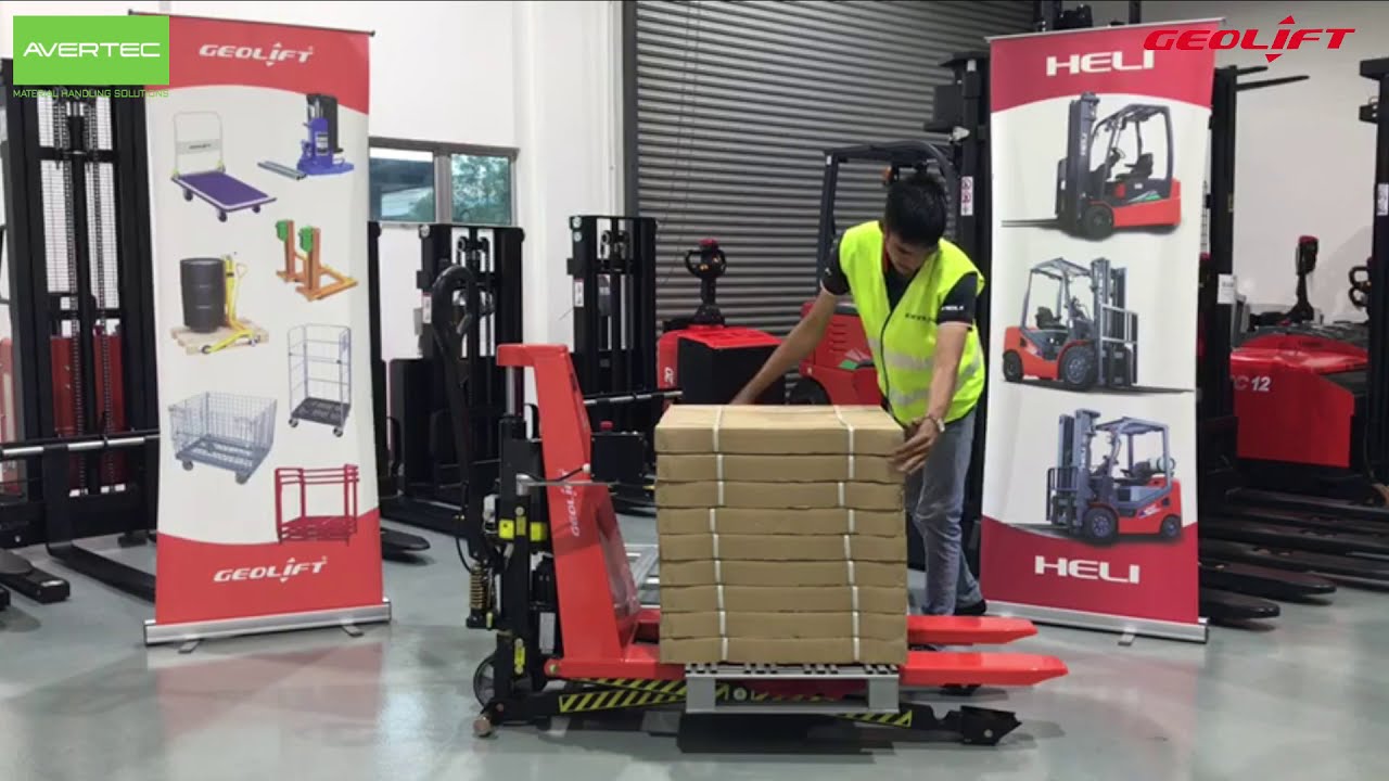 GEOLIFT Automatic Electric Scissor Lift Pallet Truck - AESLP15 - YouTube