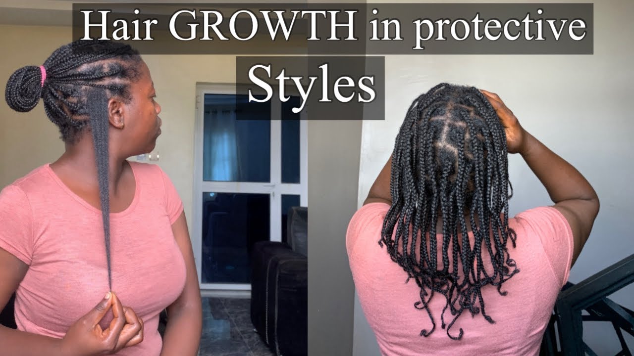 HAIR GROWTH IN PROTECTIVE STYLES/HOW TO GROW YOUR HAIR IN PROTECTIVE ...