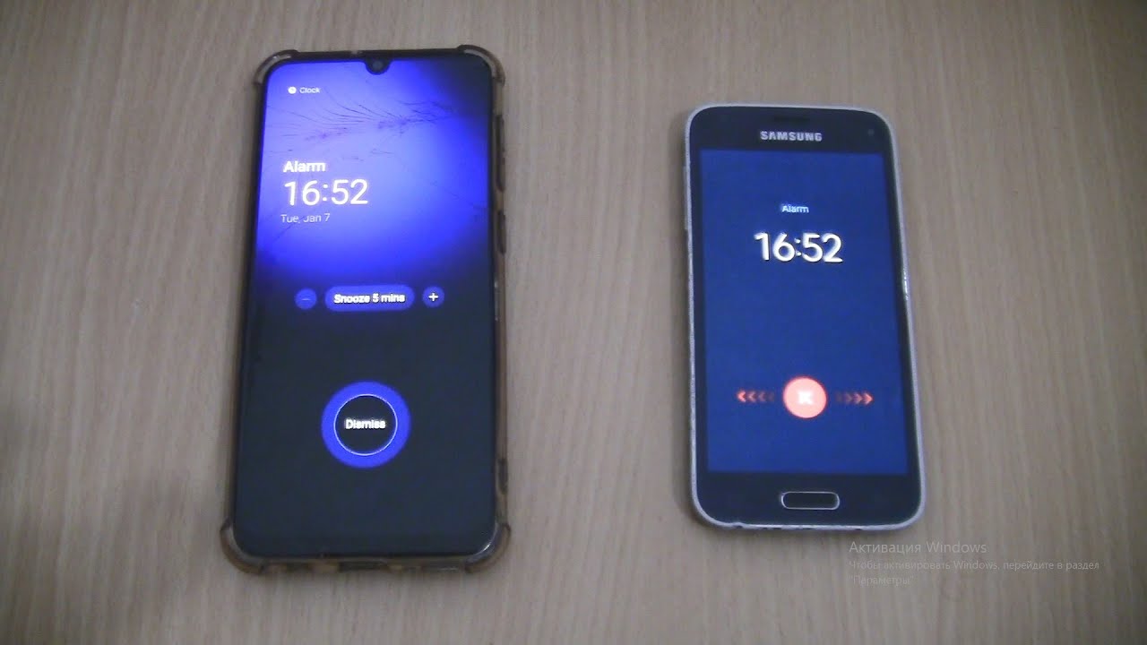 Double Ringing alarms at the Same Time Samsung Galaxy A50+S5 mini - YouTube
