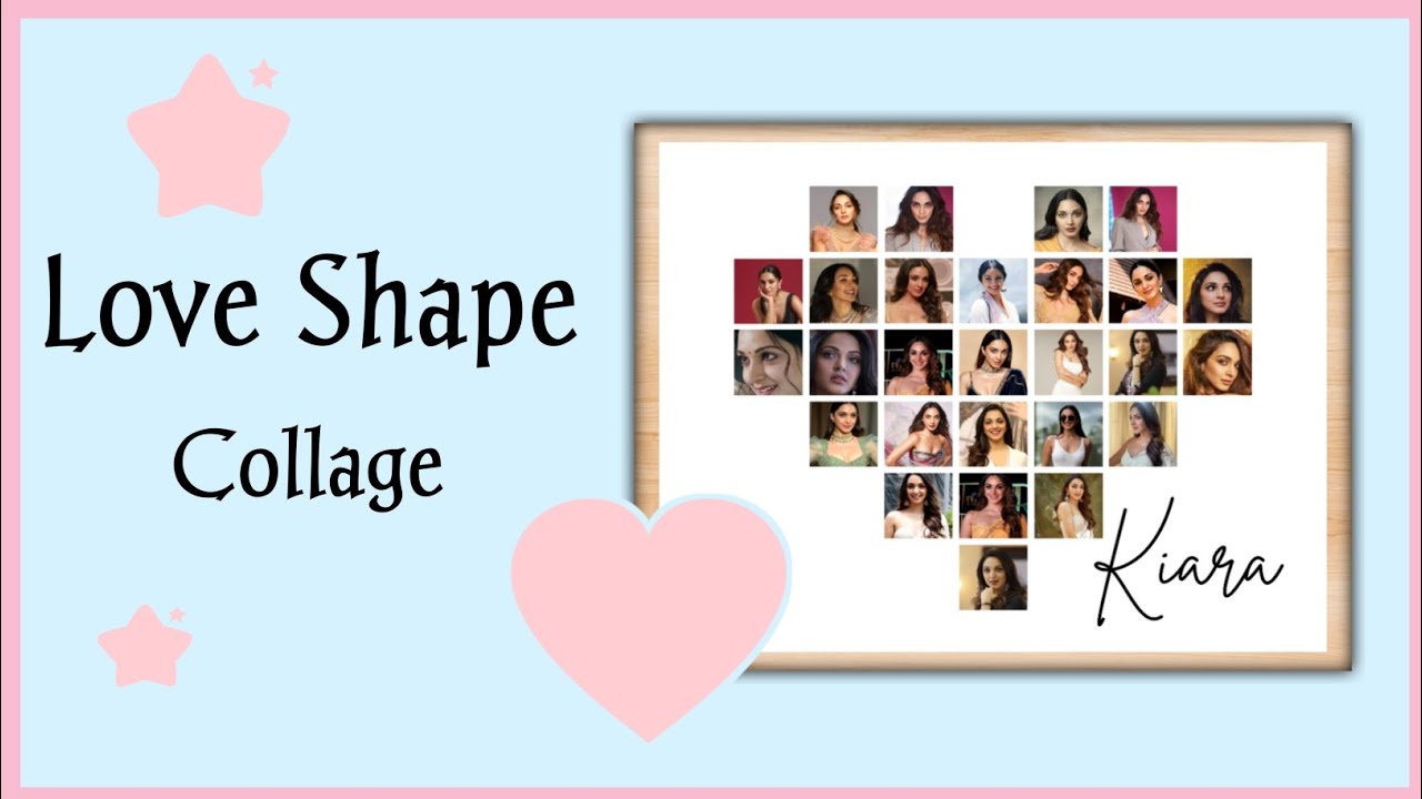 Love Shape Collage Editing ll Love Shape Photo Frame ll Canva app ll 🔥🔥 ...