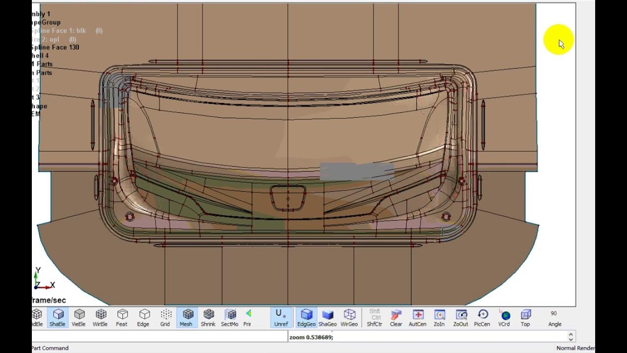 LS-PrePost eZ-Setup - Step 02, Tooling Mesh Generation - YouTube