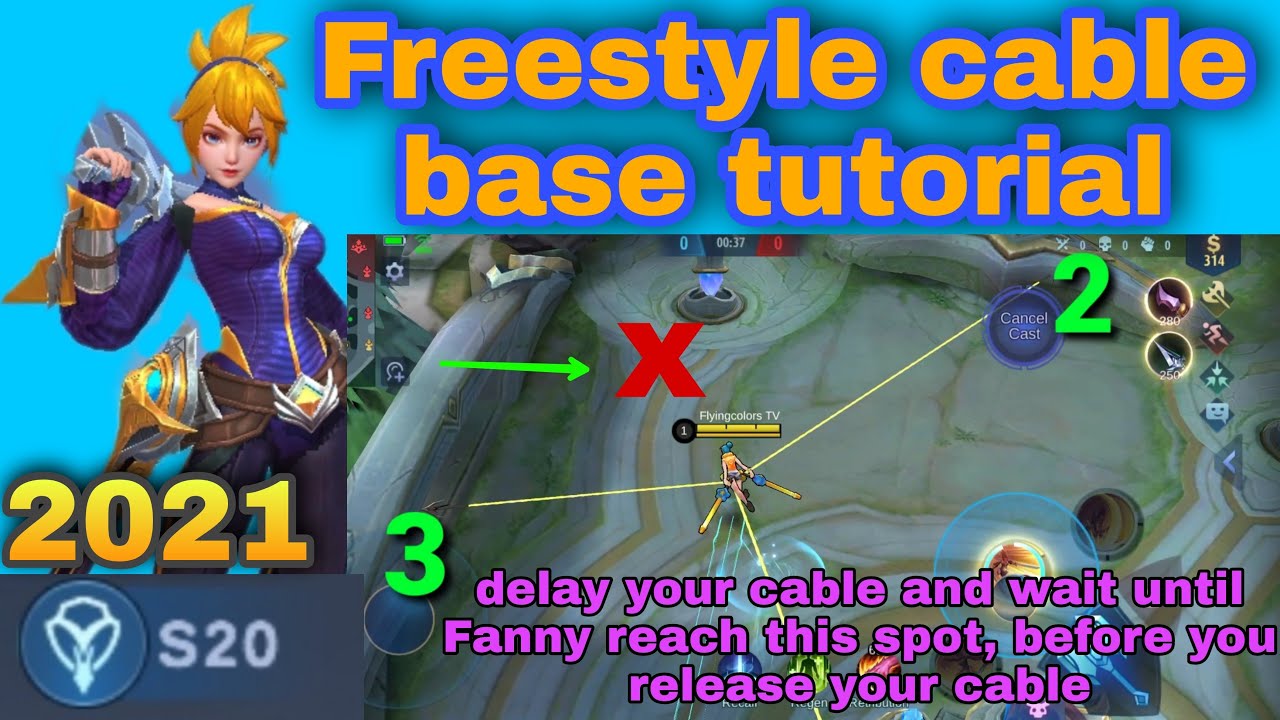 Fanny Freestyle cable tutorial in base | Mobile legends 2021 ...
