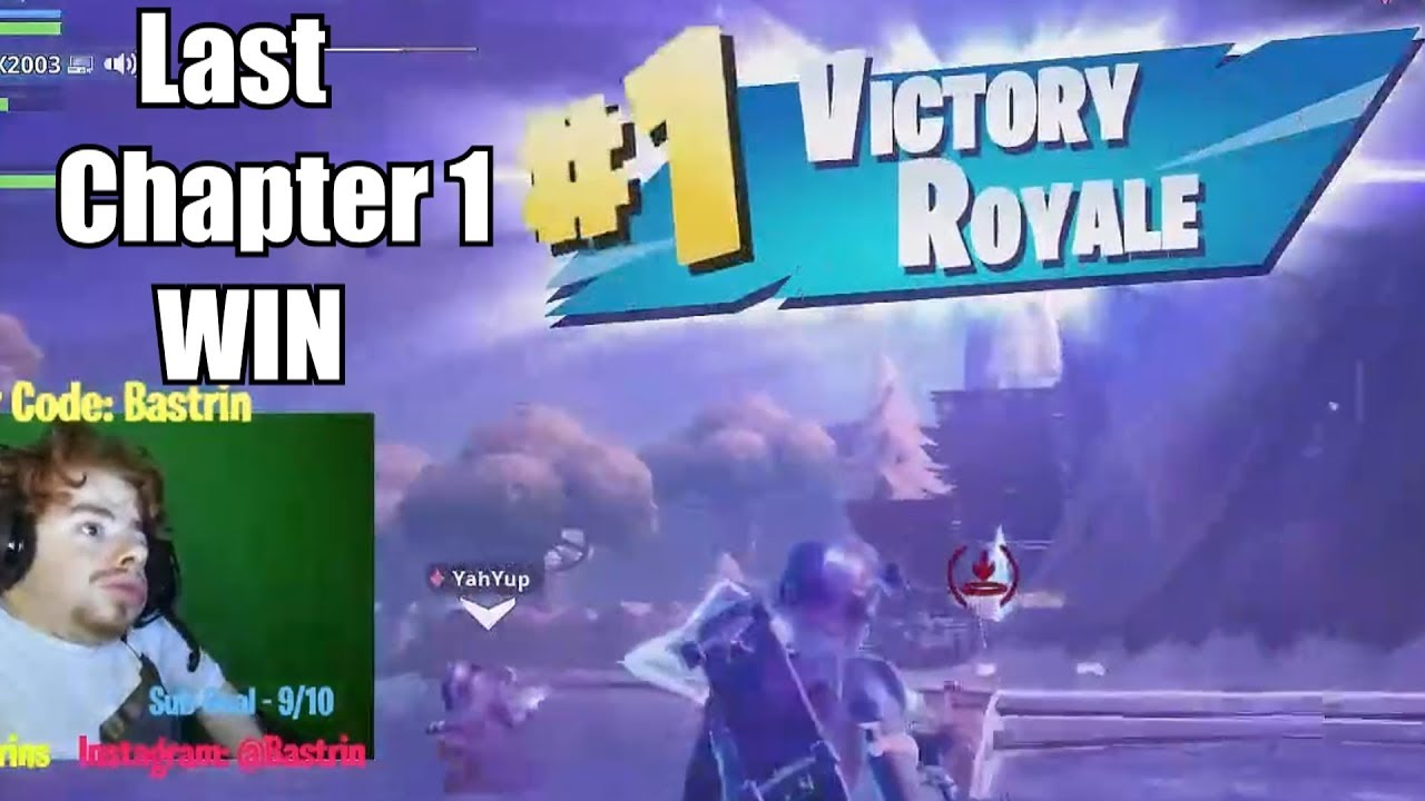 My Last Fortnite Win Of Chapter 1! - YouTube