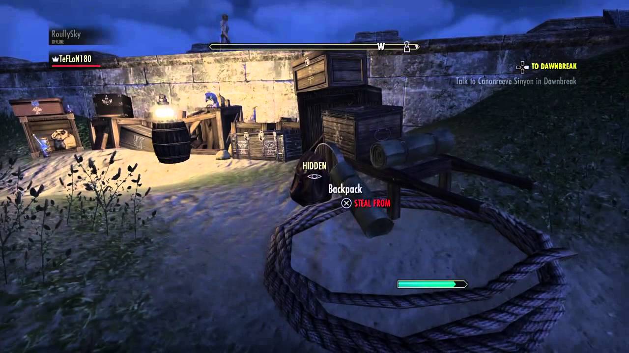 Elder Scrolls Online (PS4): How To Steal/Raise Legerdemain Skill On ...