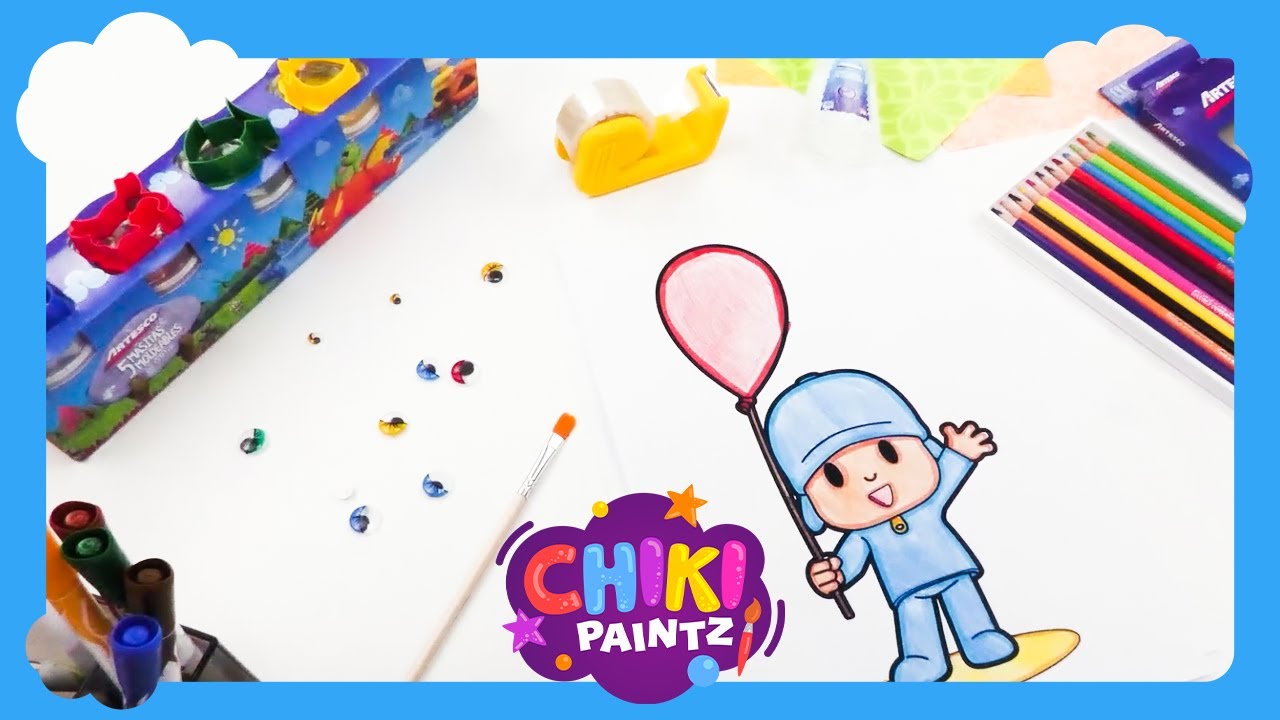 Draw and Paint Pocoyo - @ChikiPaintz by @ChikiToonz - Paint Video - YouTube
