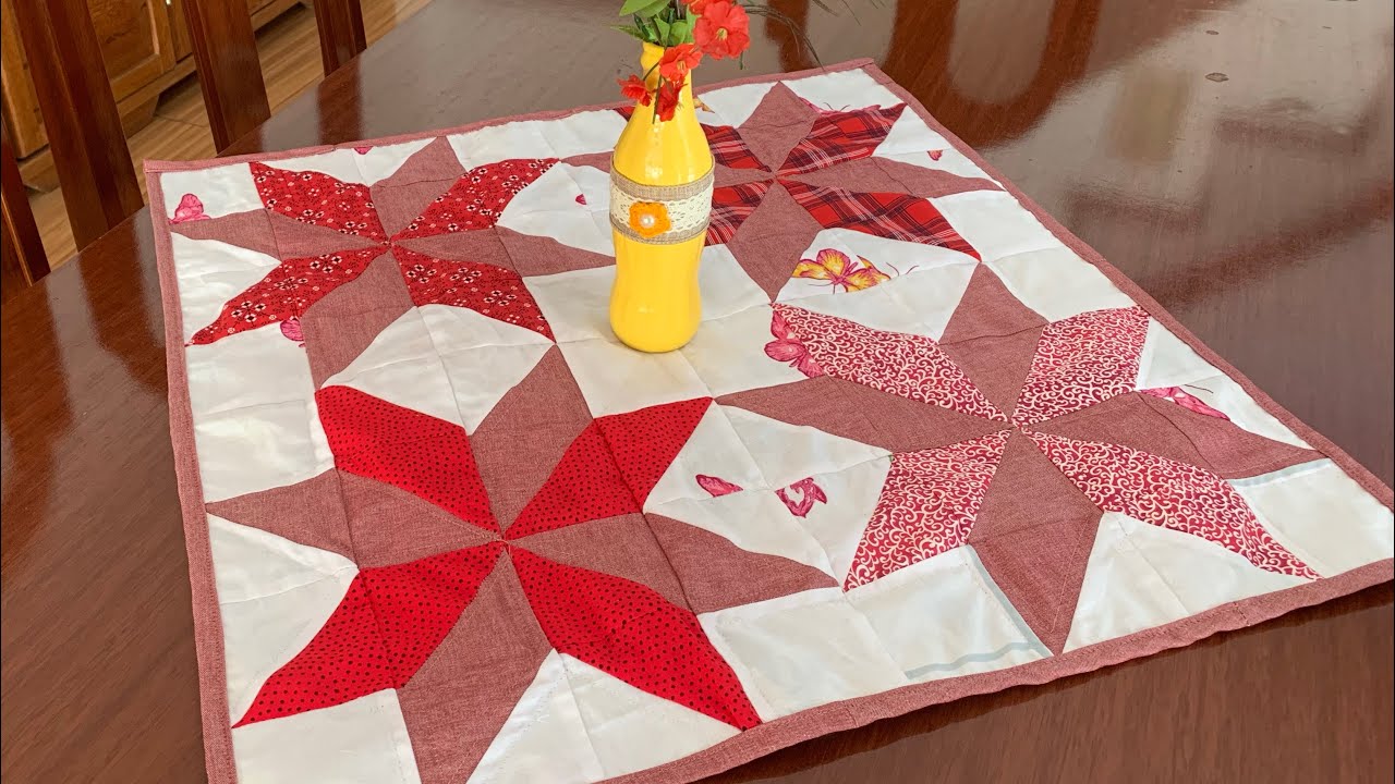 Patchwork bloco estrela com catavento - YouTube