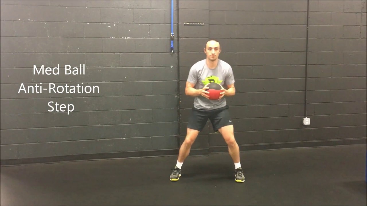 Resilient Performance - Med Ball Anti-Rotation Step - YouTube