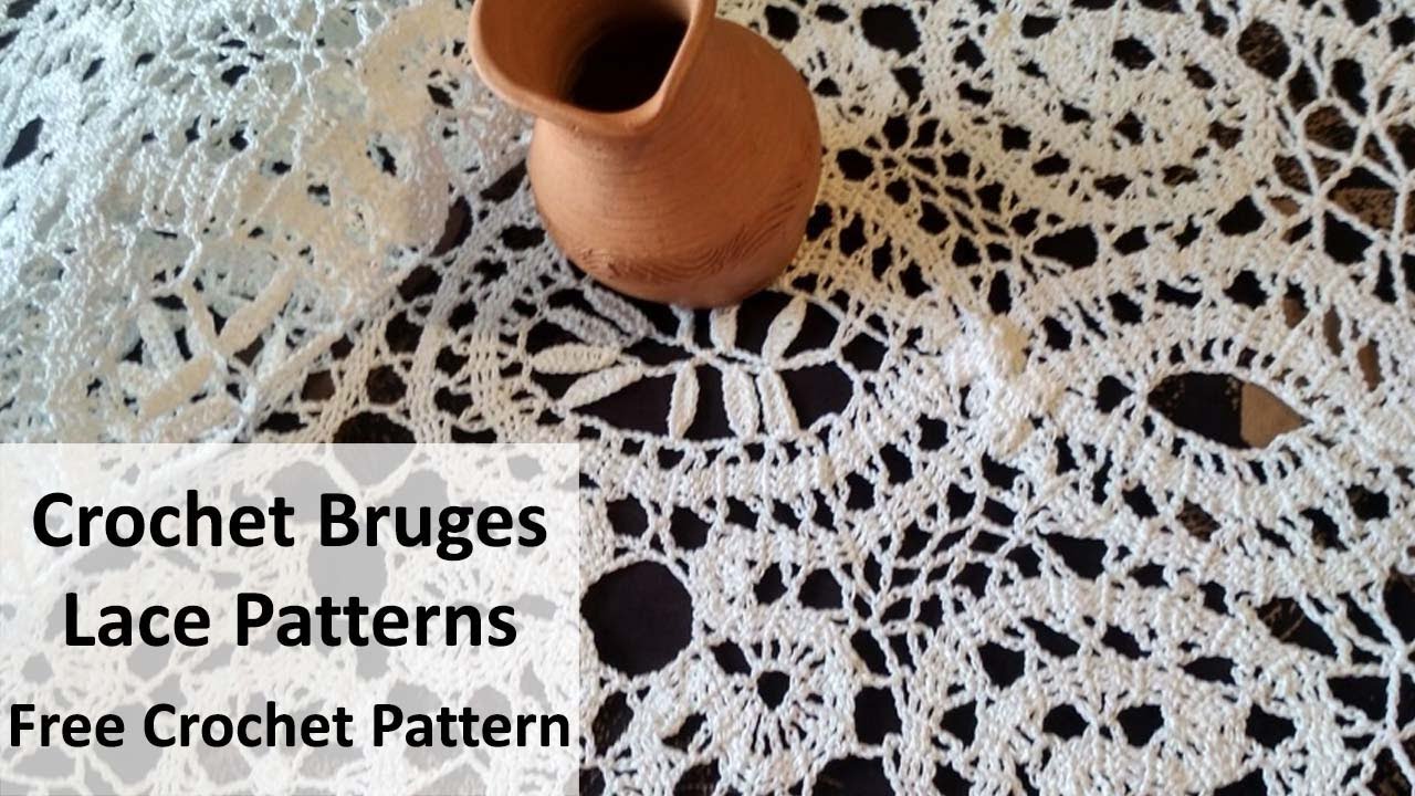 Crochet bruges lace patterns - FREE CROCHET PATTERN - YouTube