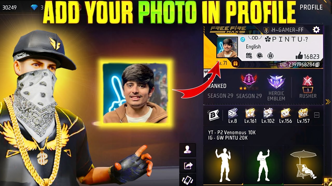 I Tried Top 3 New Viral Tricks Of Free Fire 😲 How To Add Your Photo In ...