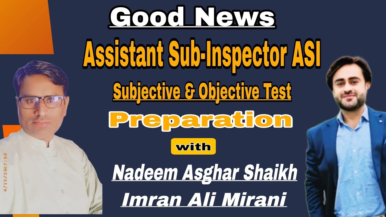 ASI Subjective & Objective Test SPSC| Sindh Police| Preparation with ...