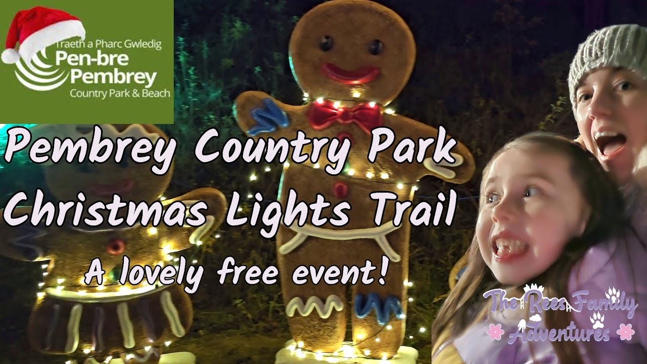 Pembrey Country Park Christmas Lights Trail #pembrey - YouTube